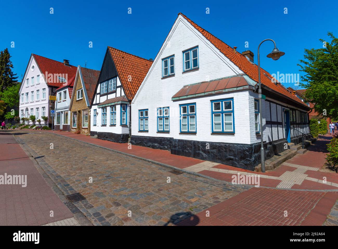 Old Town Kappeln, Dehnthof Street, gabled houses, bay windows ...