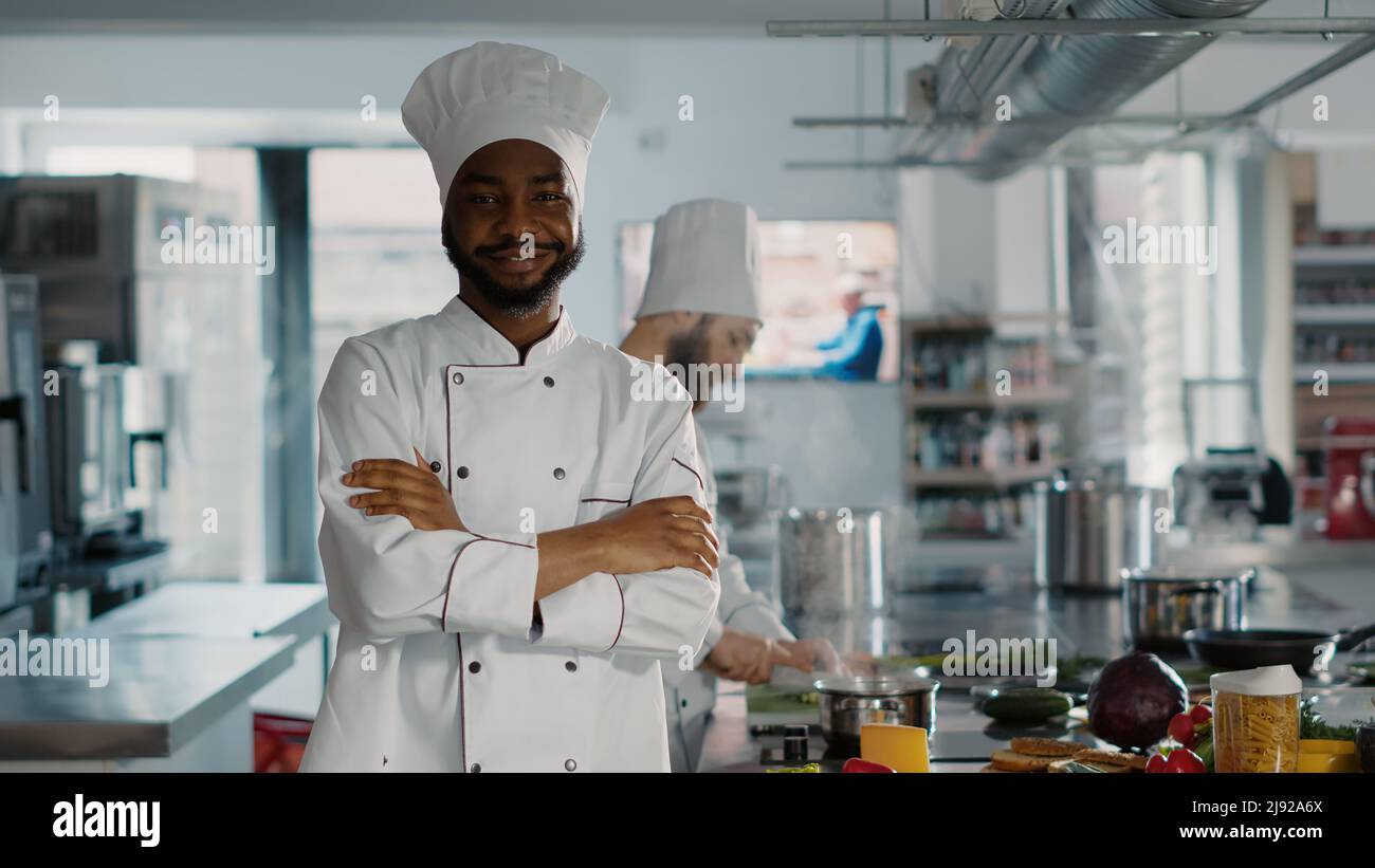 Handheld camera shot male chef hi-res stock photography and images - Alamy