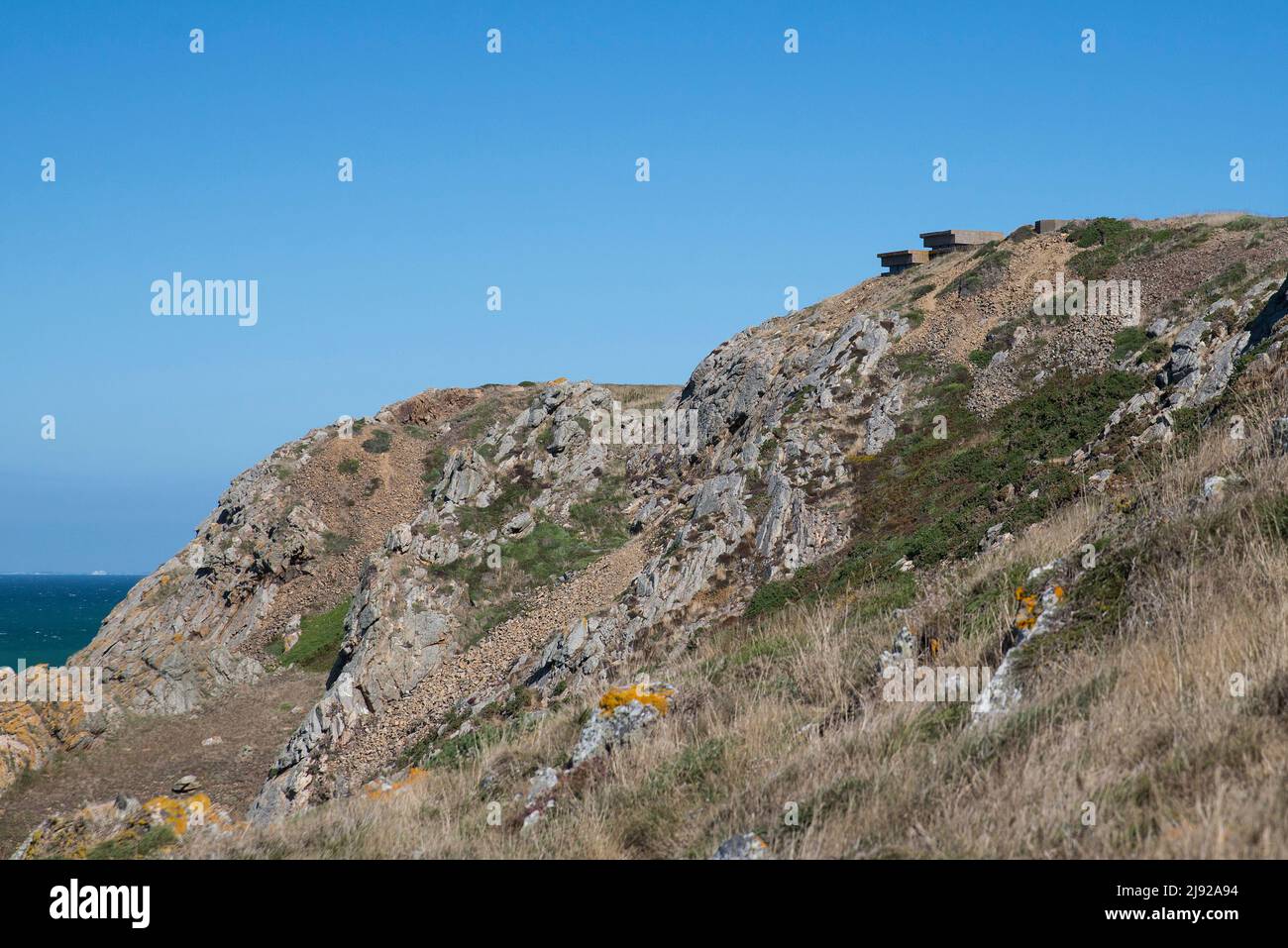 German coastal fortification at Saint Quen - Jersey Stock Photo - Alamy
