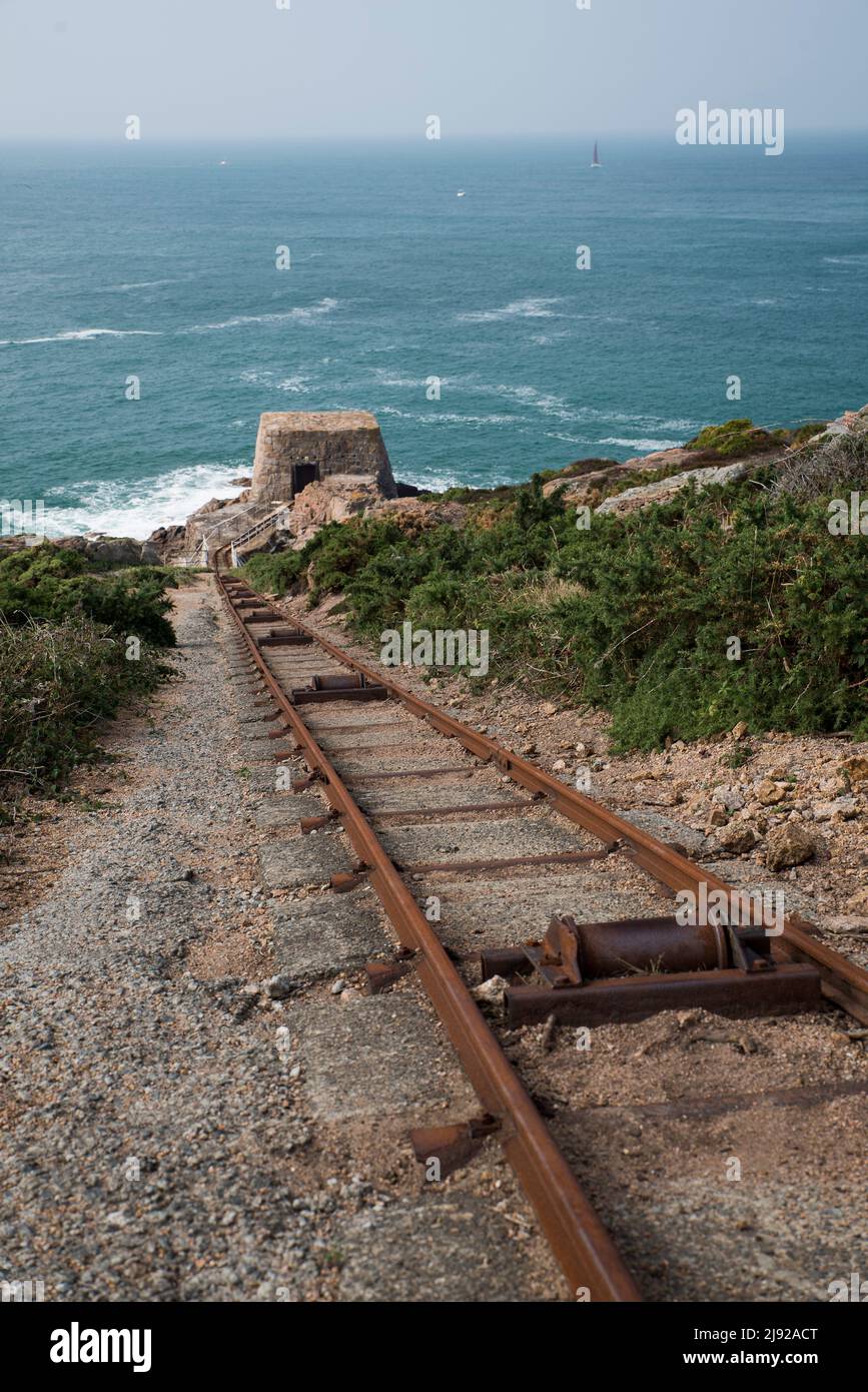 German fortifications - Saint Quen coastline - Jersey Stock Photo - Alamy