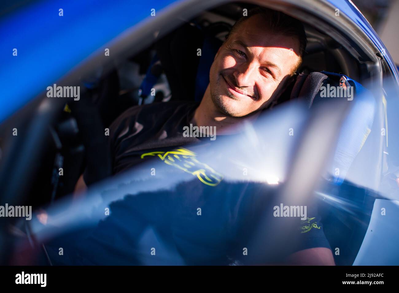 SAUNIER Julien, VAUCLARE Fred, Alpine A110, portrait during the Rallye Antibes Côte d’Azur 2022 ...
