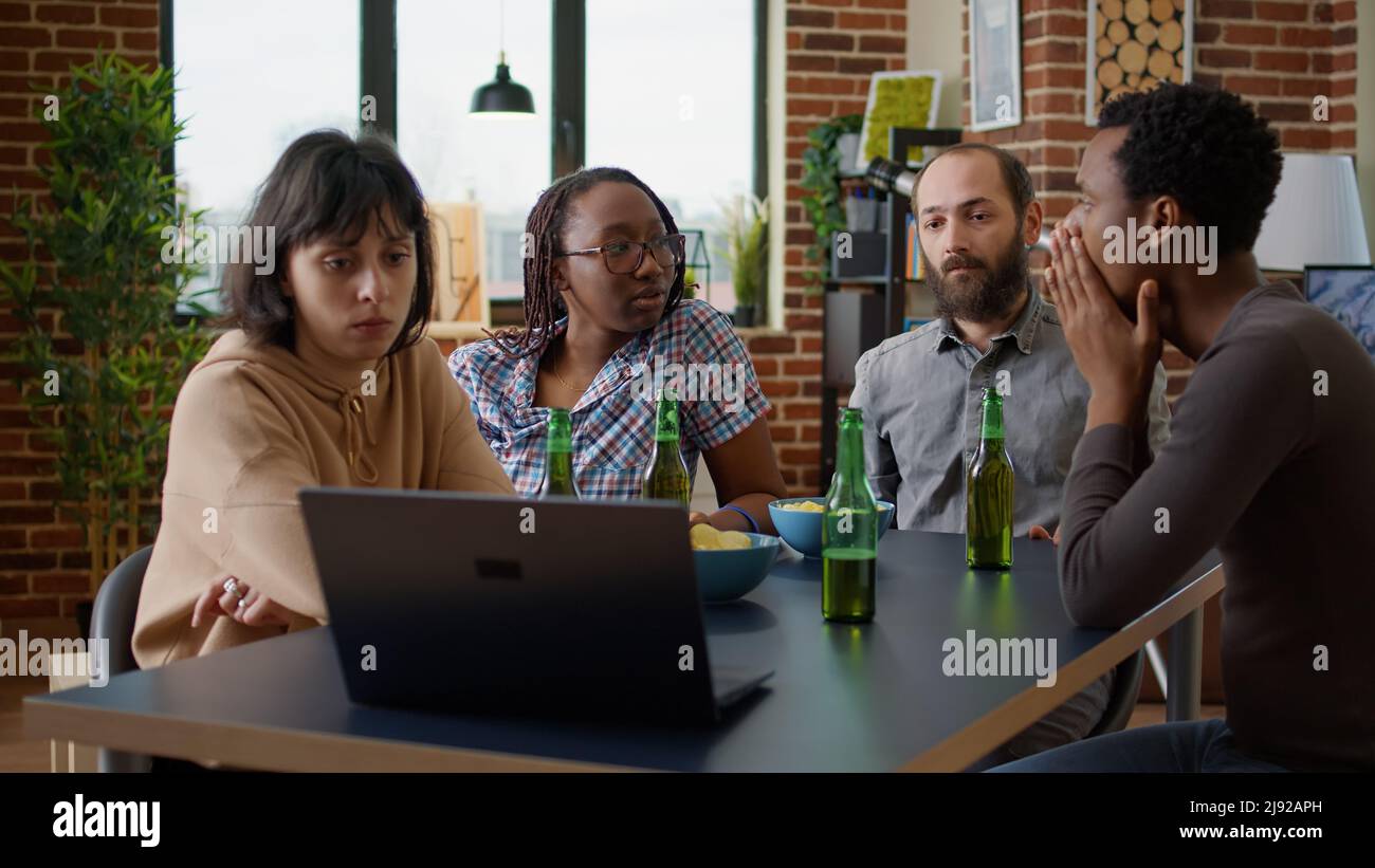 Diverse women watching tv show hi-res stock photography and images - Alamy