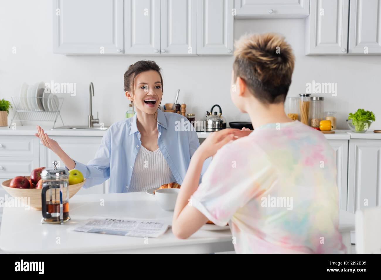 Excited partner hi-res stock photography and images - Alamy