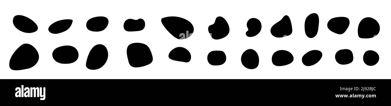 Random blob organic pattern spot shape. Amorphous ink blob geometric ...