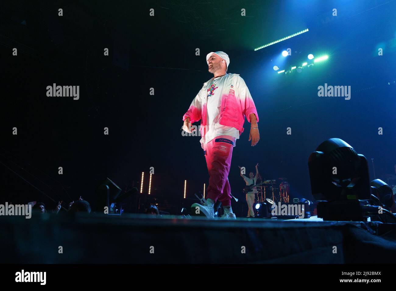Singer Nil Moliner performs during the concert "Nuestra Locura Tour" at ...