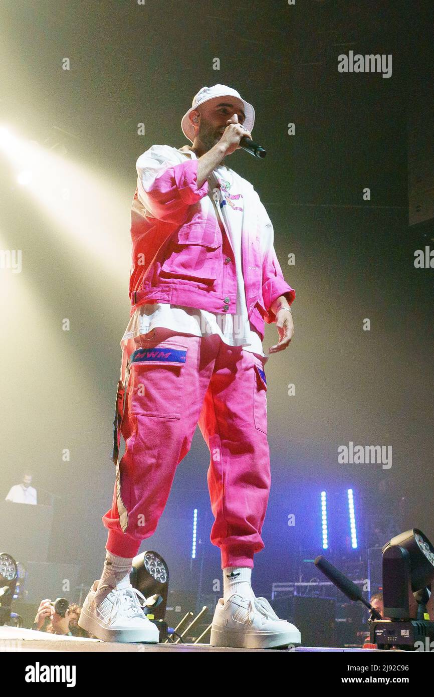 Singer Nil Moliner performs during the concert "Nuestra Locura Tour" at ...