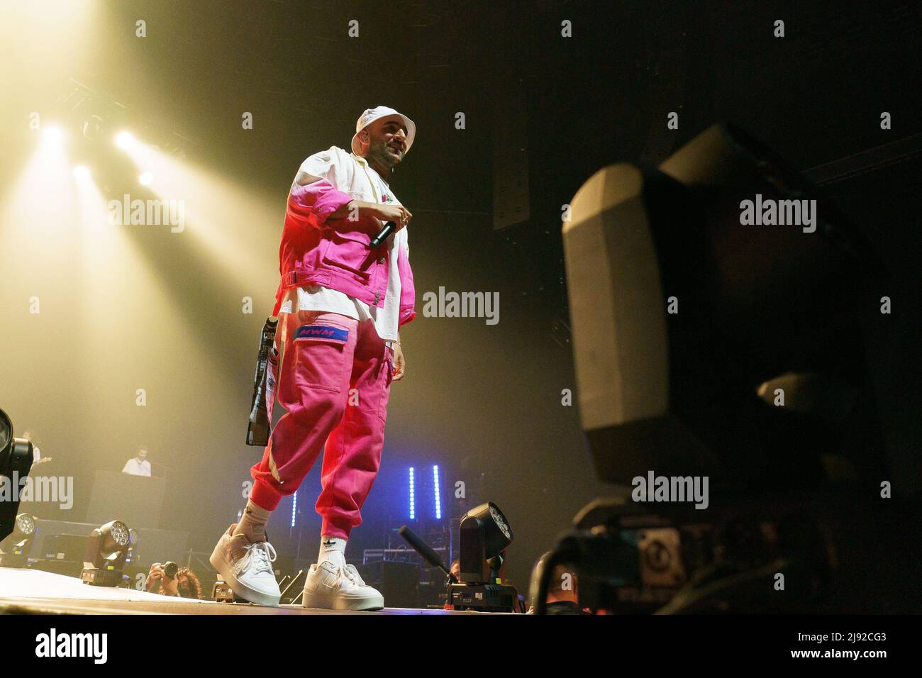Singer Nil Moliner performs during the concert "Nuestra Locura Tour" at ...