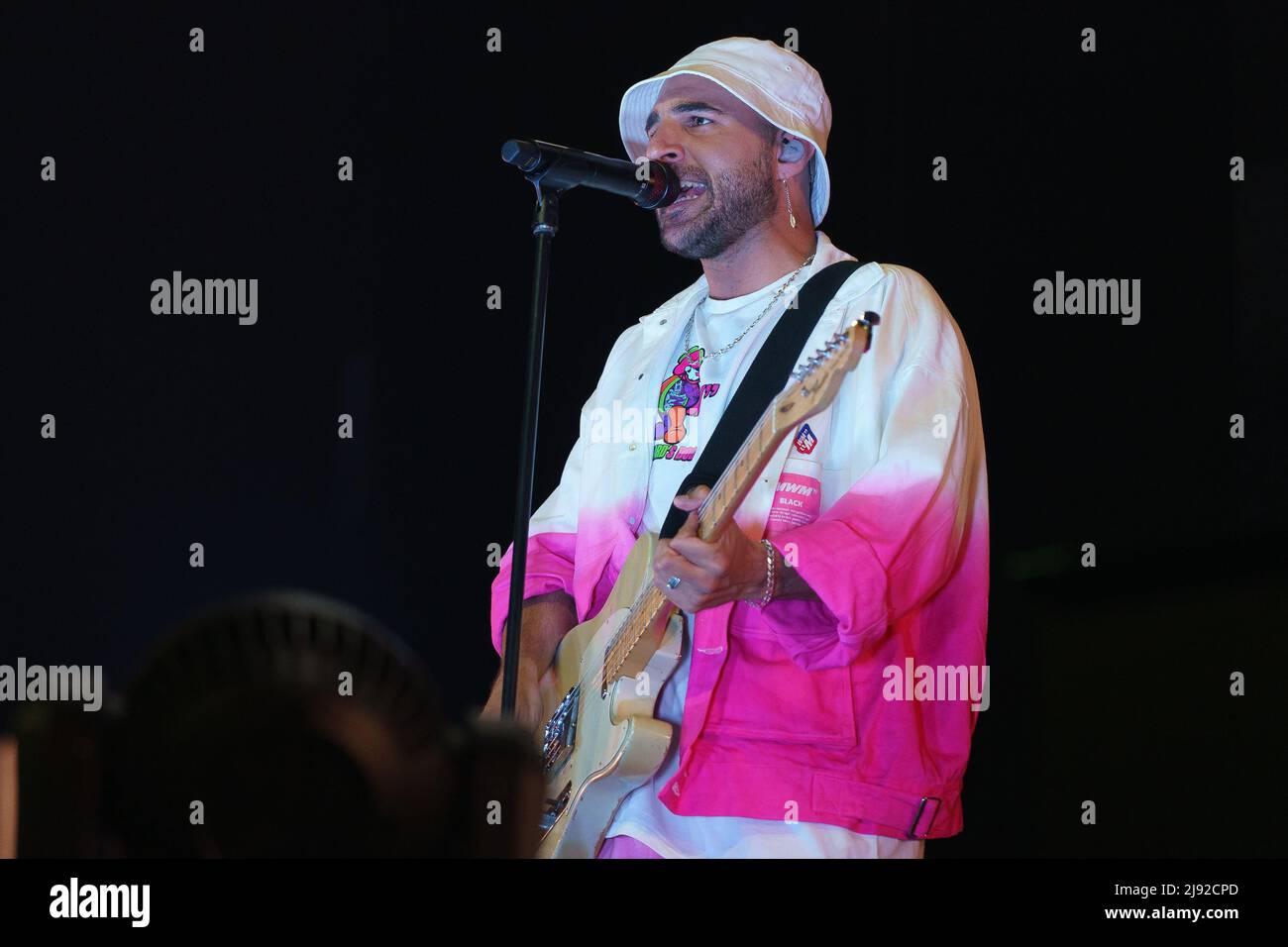 Singer Nil Moliner performs during the concert "Nuestra Locura Tour" at ...