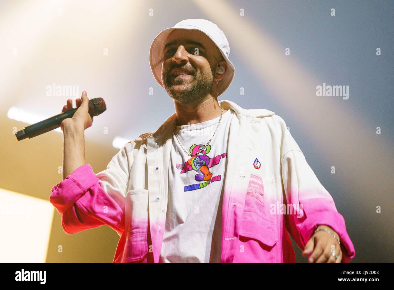 Singer Nil Moliner performs during the concert "Nuestra Locura Tour" at ...