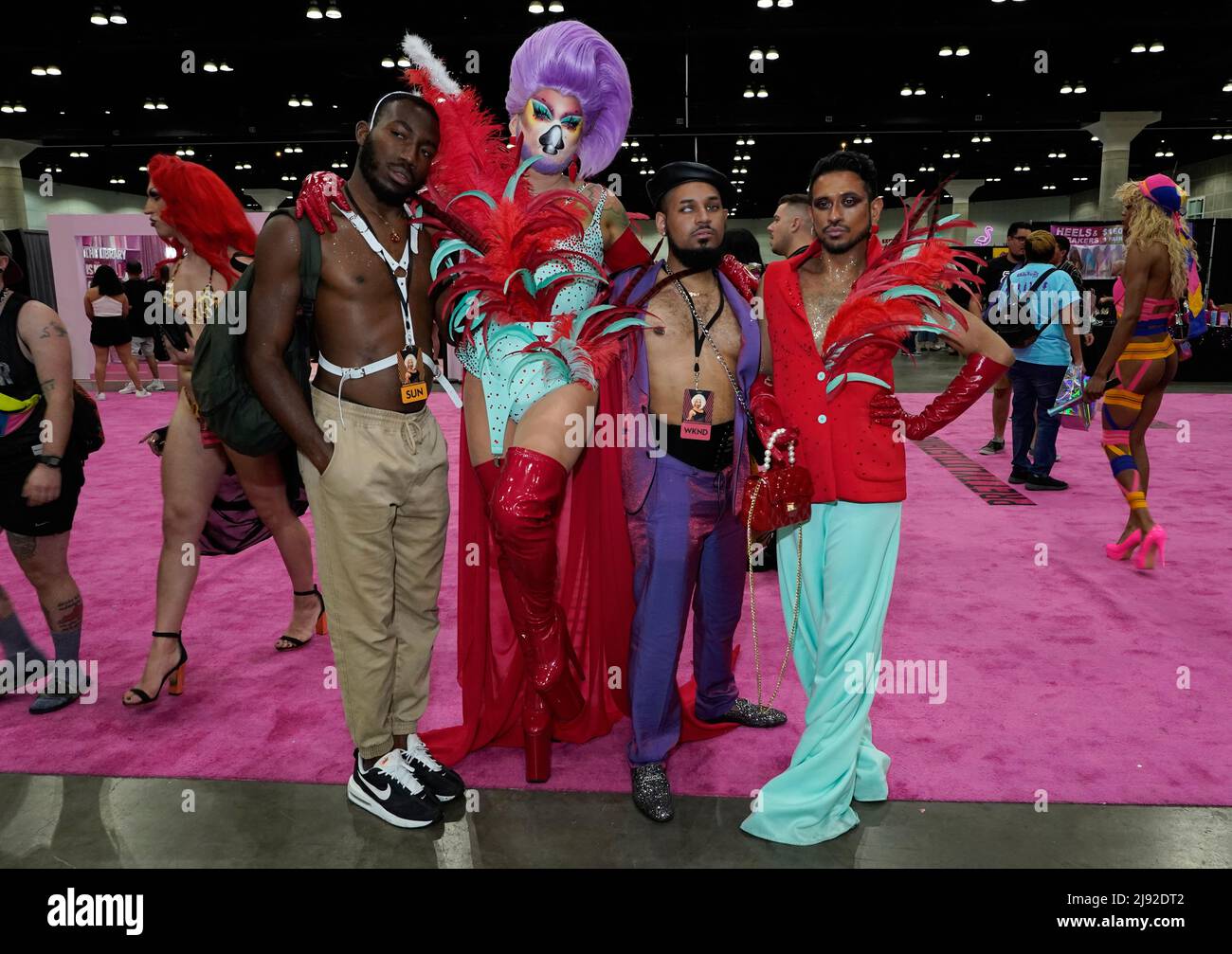 Attendees during the 2022 RuPaul DragCon, Day 3, held at the LA ...