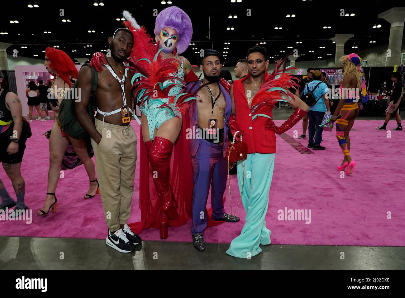 Attendees during the 2022 RuPaul DragCon, Day 3, held at the LA ...