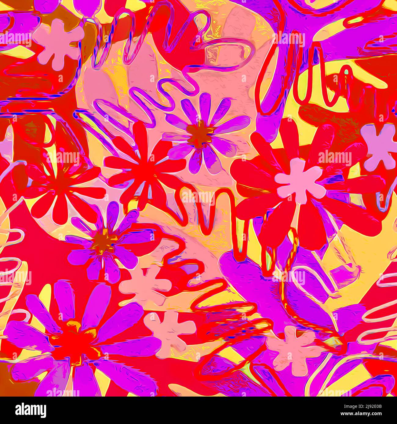 Textile and wallpaper patterns. A printable digital illustration work ...