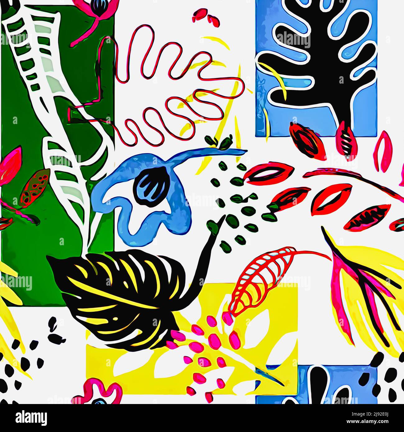 Textile and wallpaper patterns. A printable digital illustration work ...