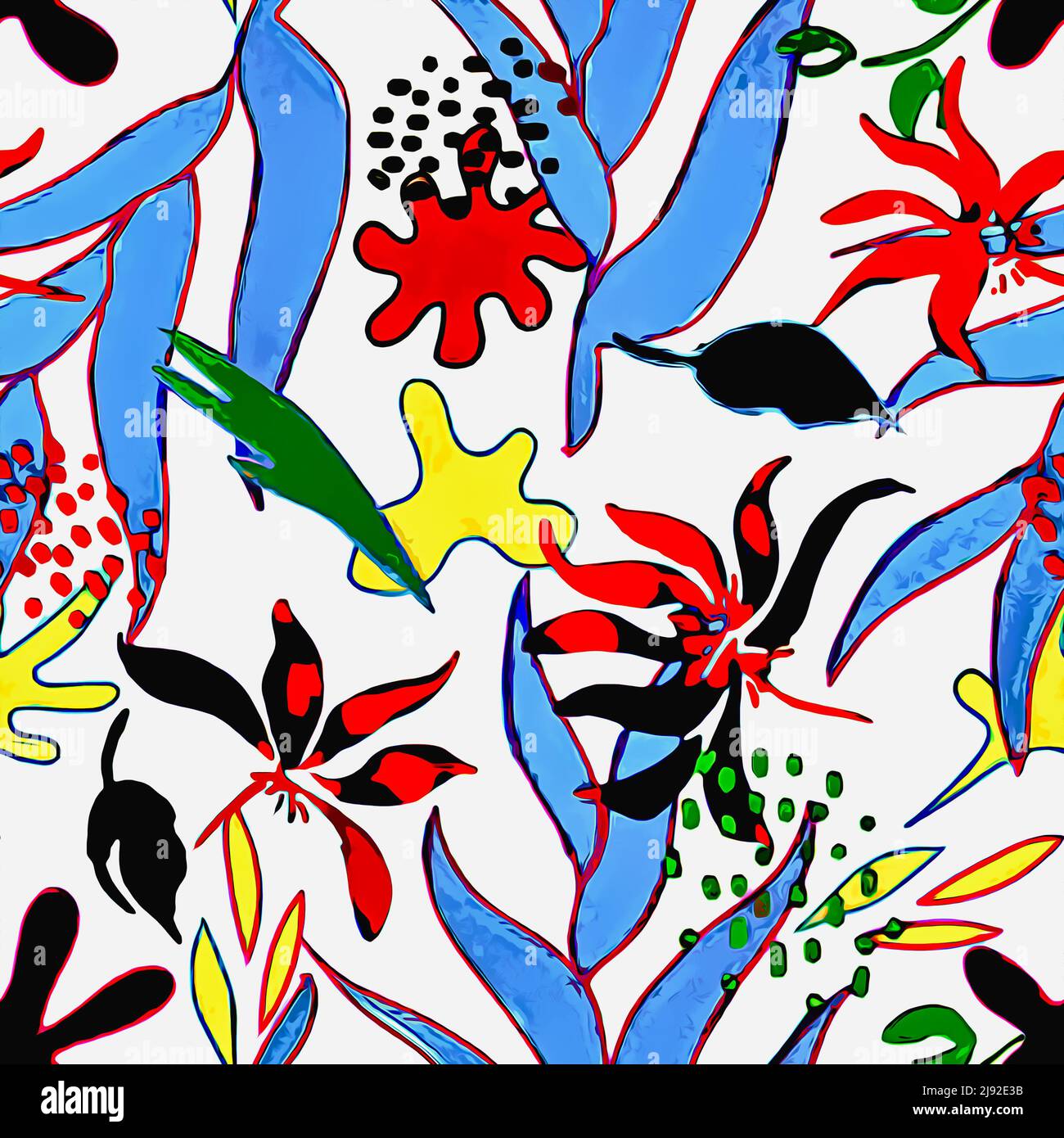 Textile and wallpaper patterns. A printable digital illustration work ...