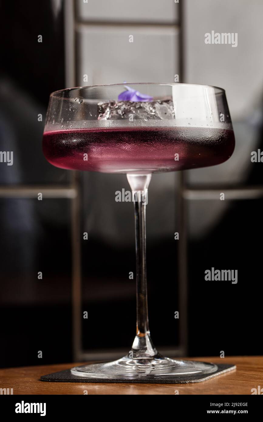 Aviation, drink with gin, lemon juice,maraschino liqueur and violet ...