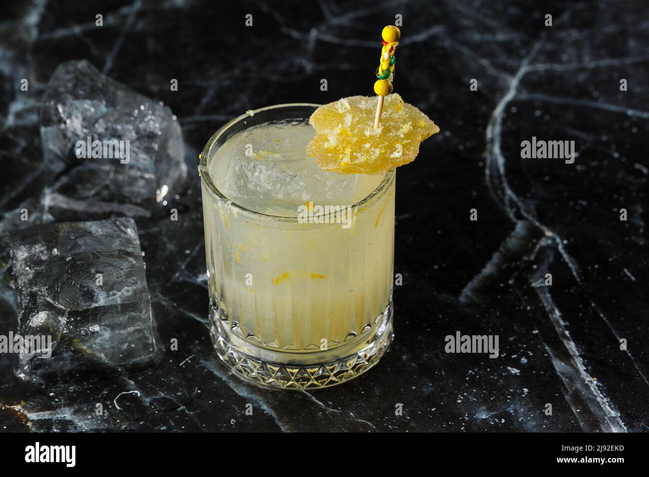 Alcoholic Scotch Whiskey Penicillin Drink Cocktail with Lemon, Honey ...