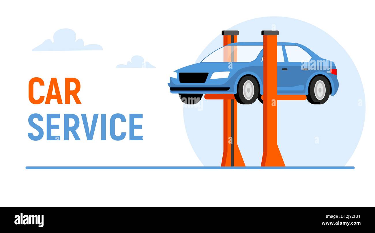 Car service maintance vector garage. Auto mechanic service repair ...