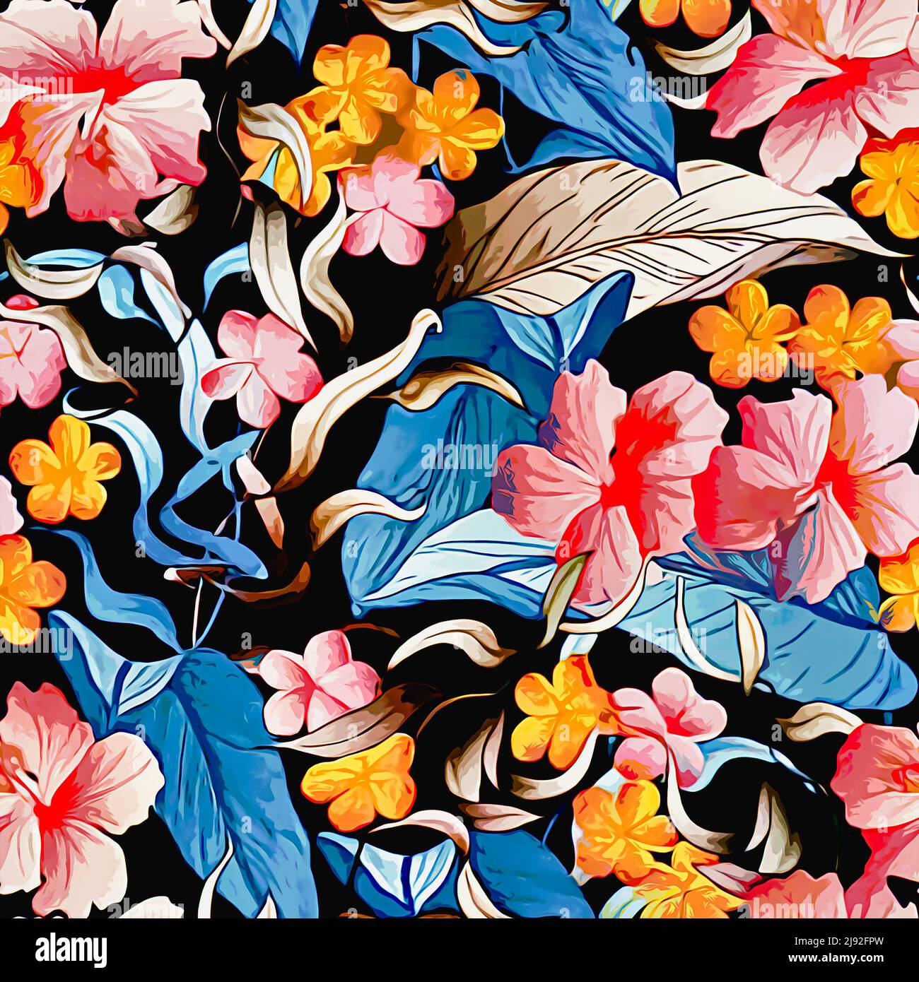 Textile and wallpaper patterns. A printable digital illustration work ...