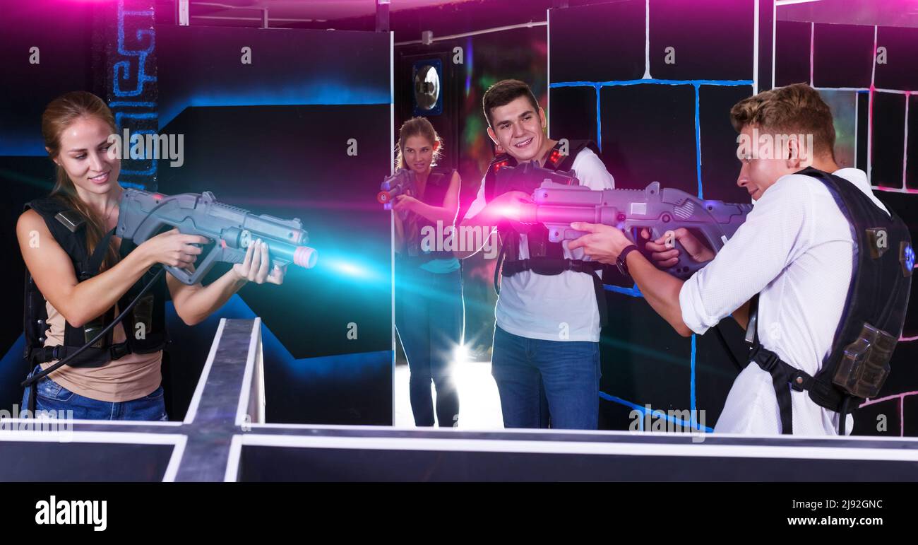 Two teams laser tag hi-res stock photography and images - Alamy