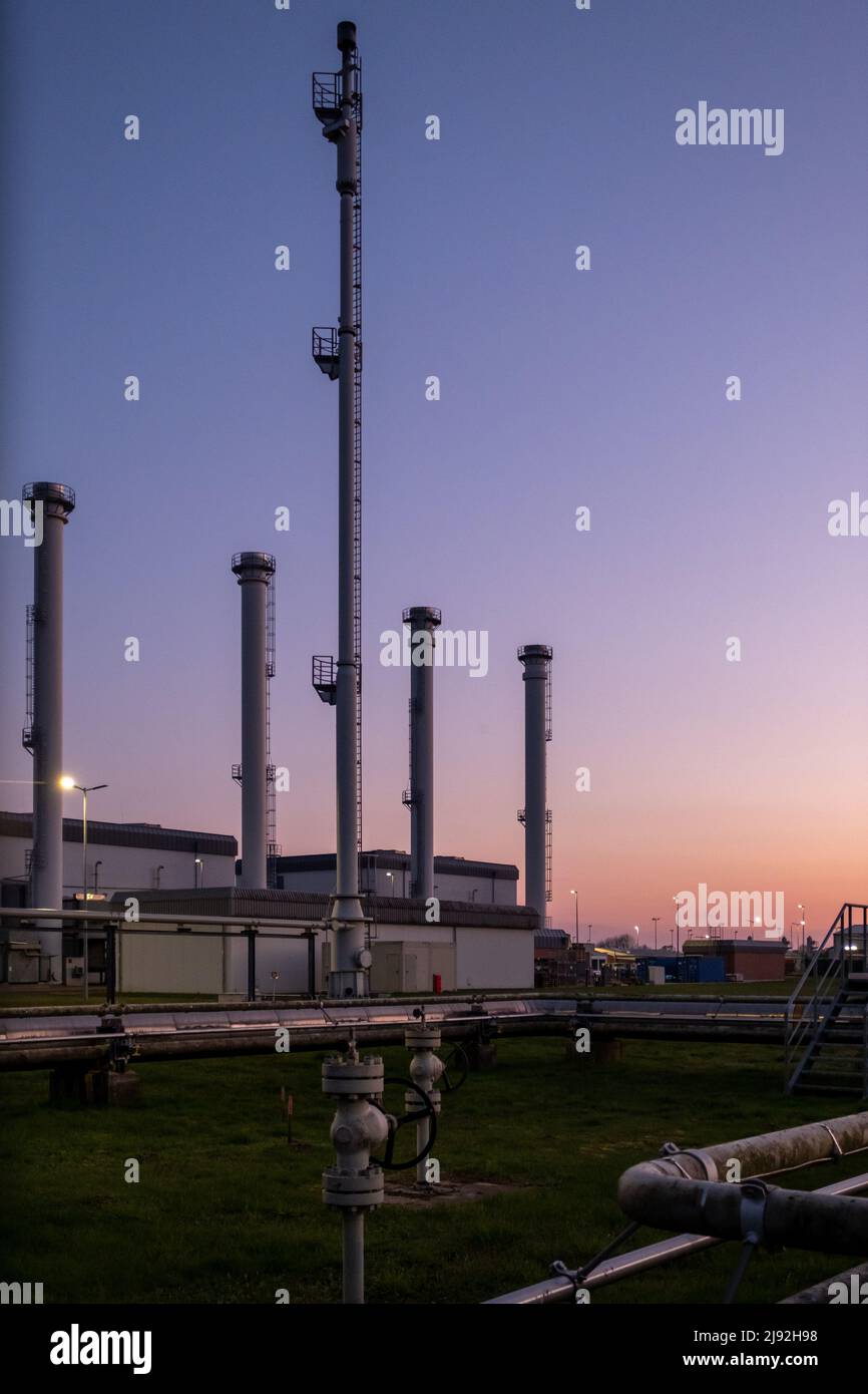 23.04.2022, Rehden, Lower Saxony, Germany - Rehden natural gas storage ...