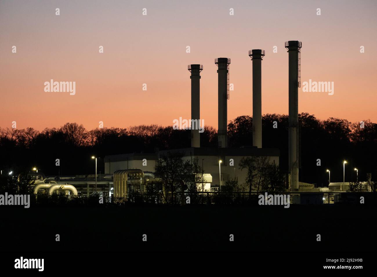 23.04.2022, Rehden, Lower Saxony, Germany - Rehden natural gas storage ...