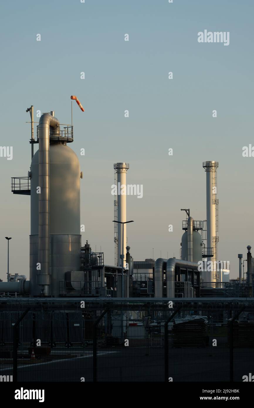 23.04.2022, Rehden, Lower Saxony, Germany - Rehden natural gas storage ...
