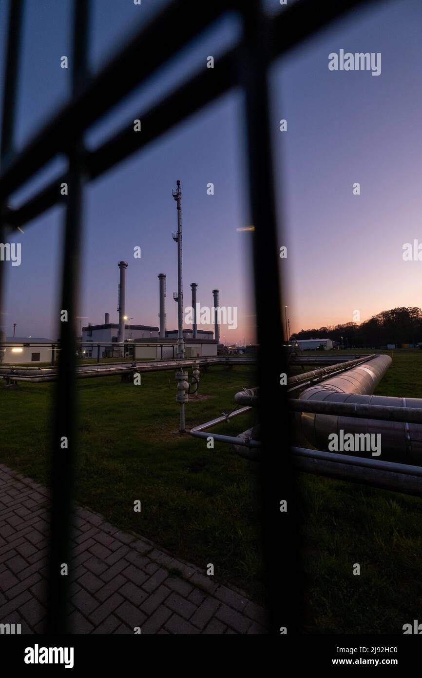 23.04.2022, Rehden, Lower Saxony, Germany - Rehden natural gas storage ...