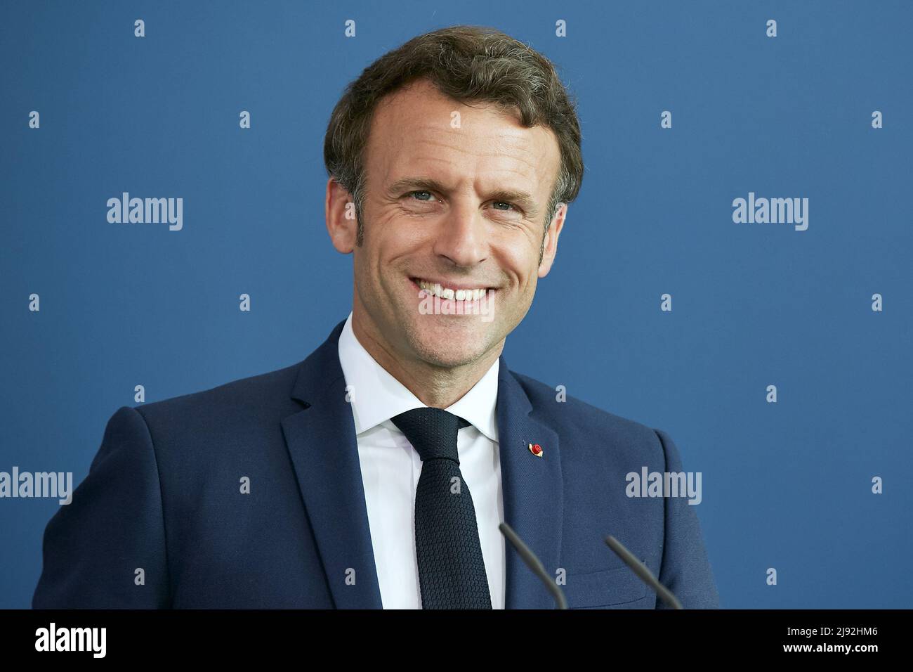 09.05.2022, Berlin, Berlin, Germany - The President of the French ...