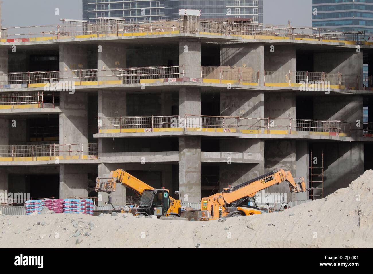 25.03.2021, Dubai, , United Arab Emirates - Building under construction ...