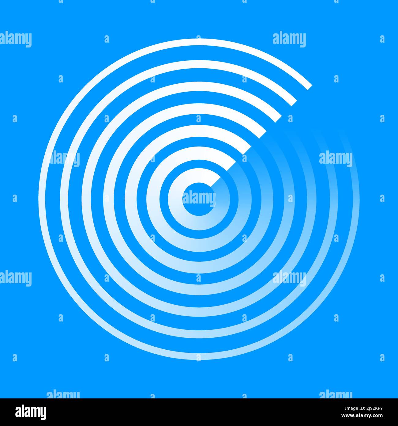 Radar abstract icon logo. Circle wave concentric line vector radar ...