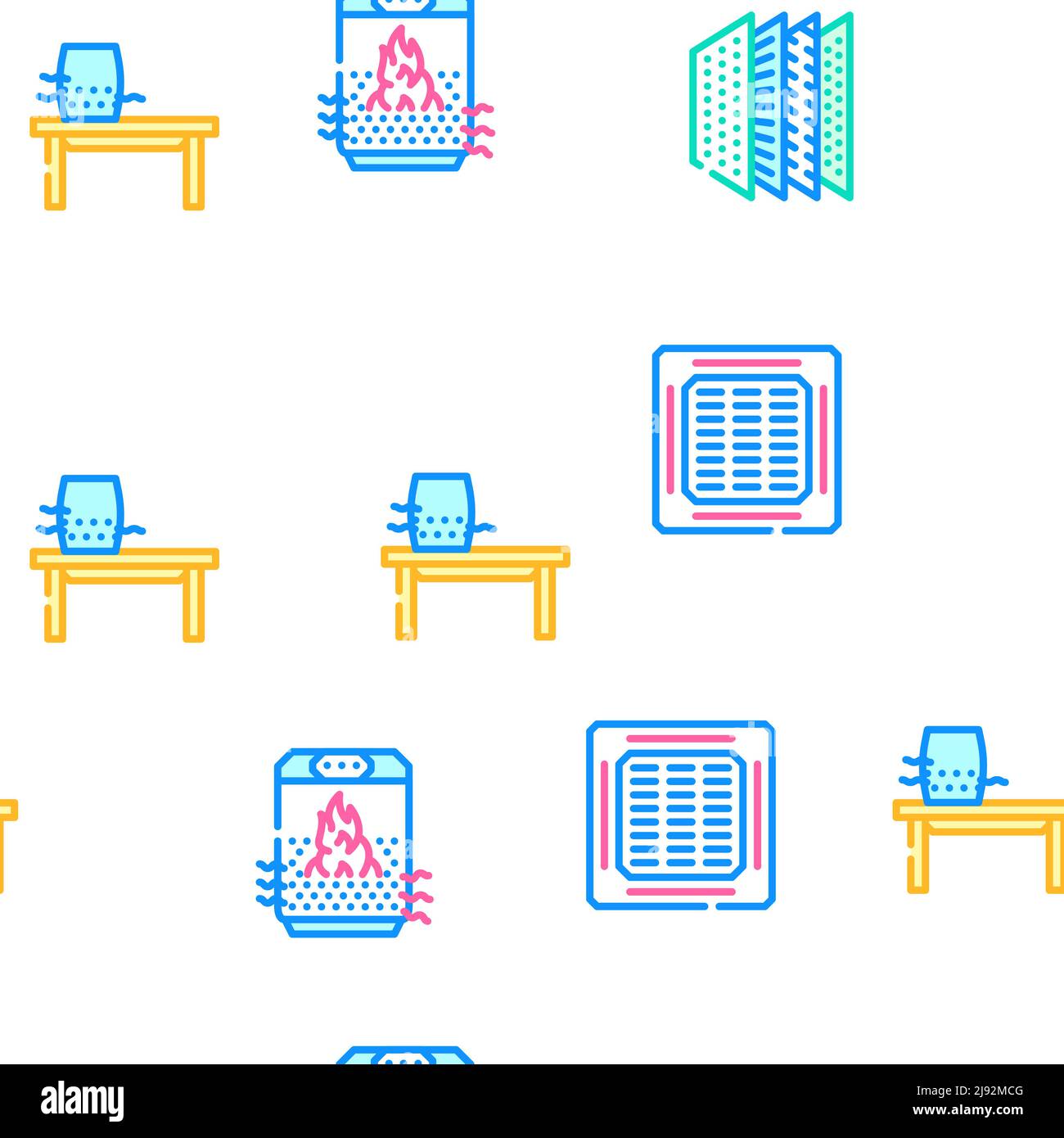 Air Filter Accessory Vector Seamless Pattern Stock Vector Image & Art ...