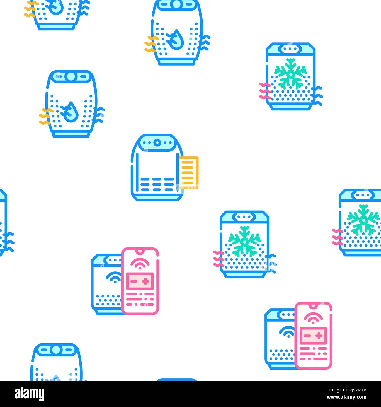 Air Filter Accessory Vector Seamless Pattern Stock Vector Image & Art ...