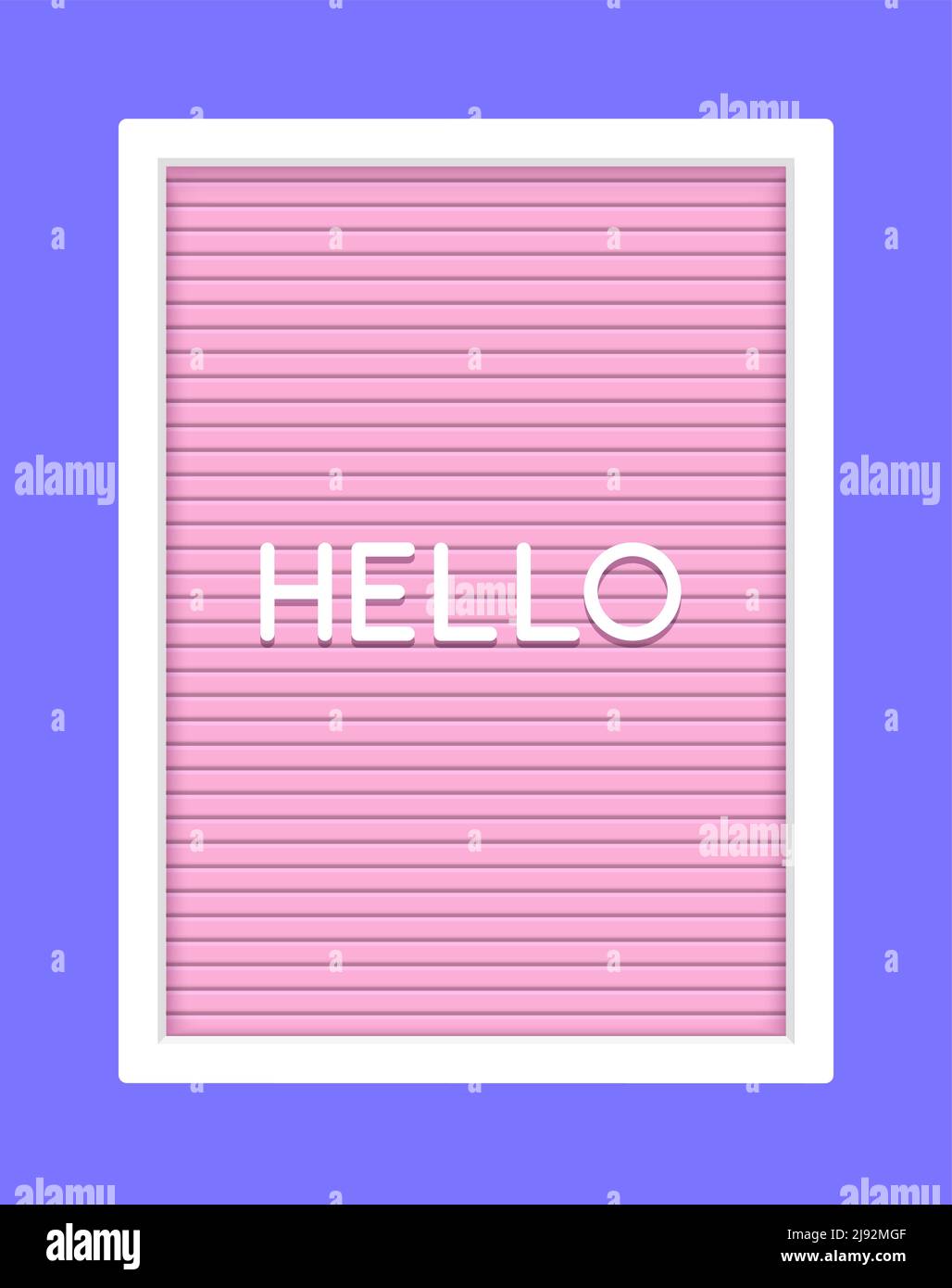 Hello pink letter board vector background. Letterboard pink type retro ...