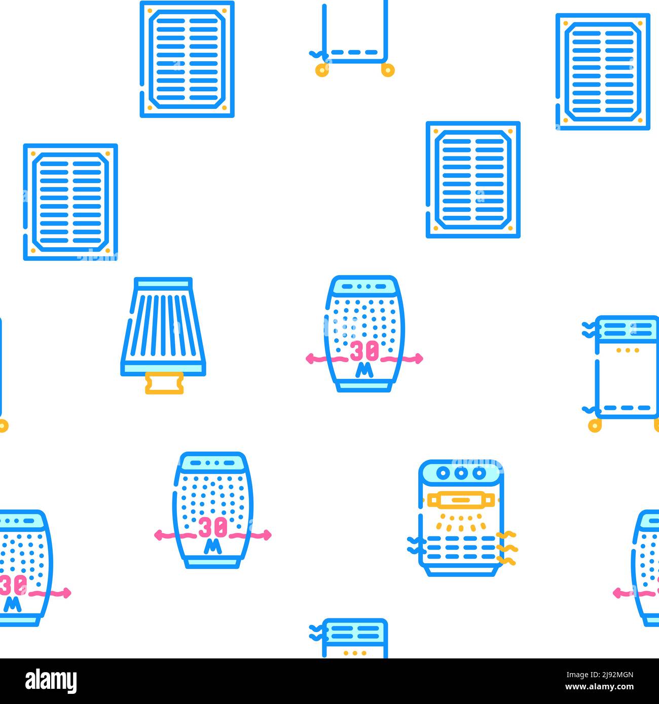 Air Filter Accessory Vector Seamless Pattern Stock Vector Image & Art ...