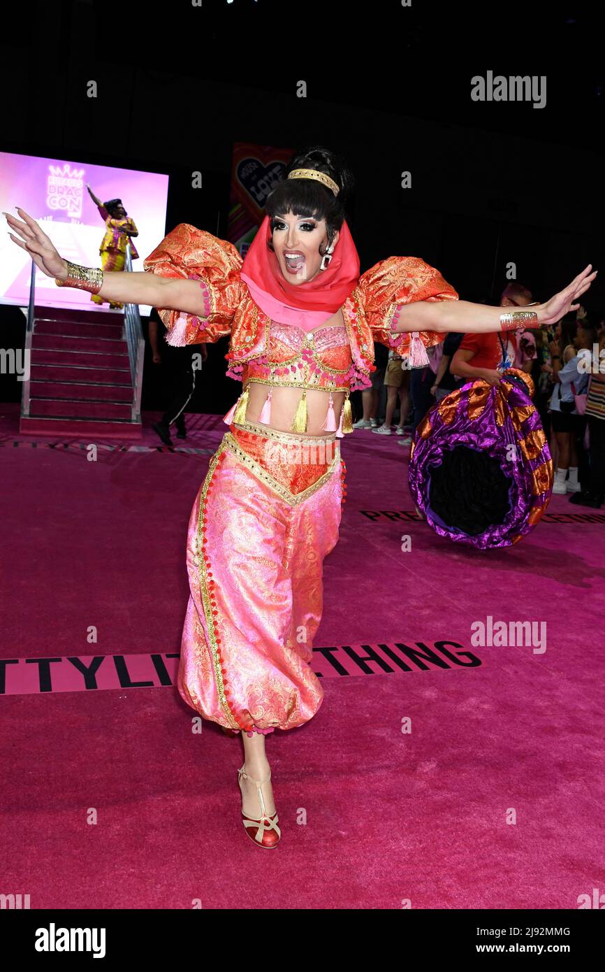 Jackie Cox participates in The Queens Walk at the 2022 Rupaul DragCon ...