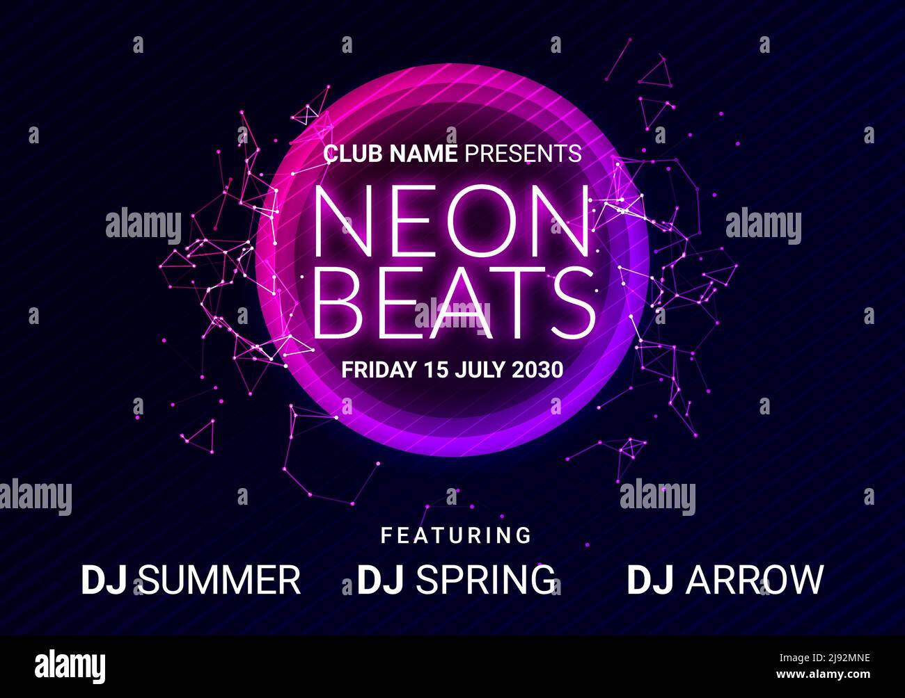 Dance music night poster background. Night club music concert DJ flyer ...