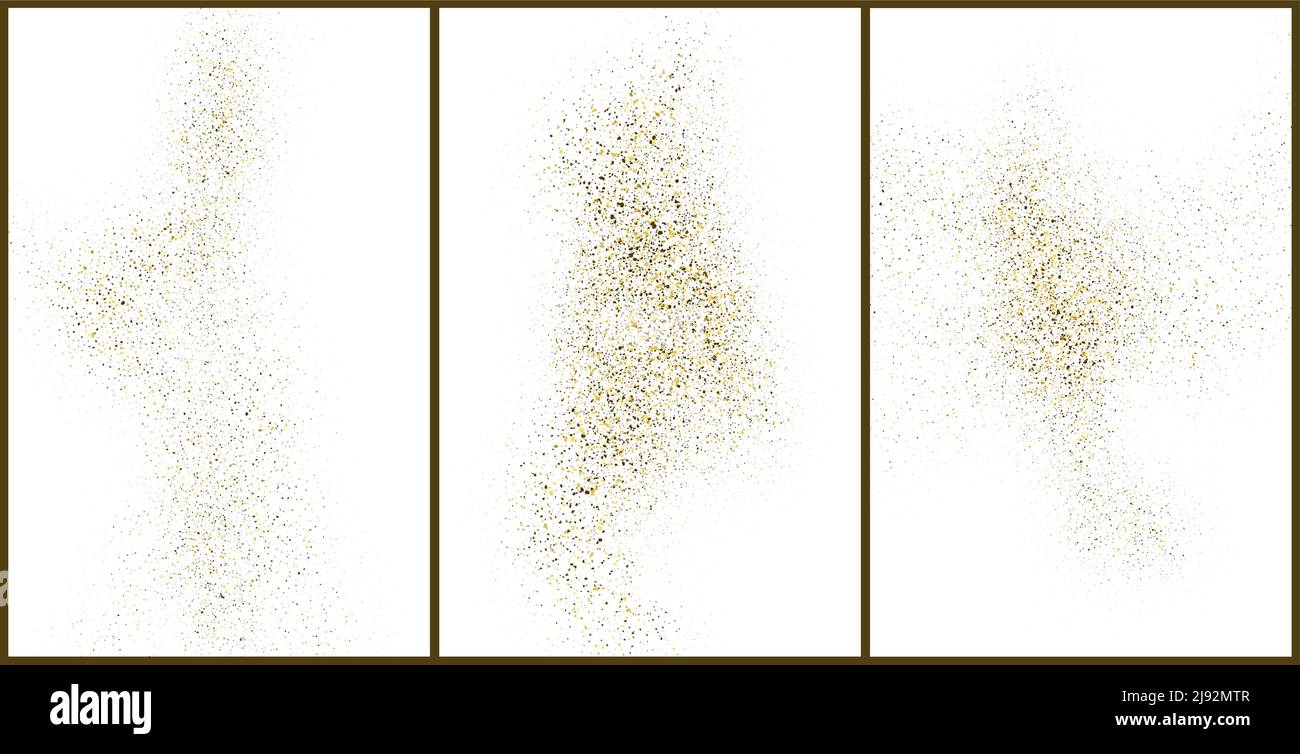 Glitter gold background sparkle dust vector confetti explosion. Golden ...