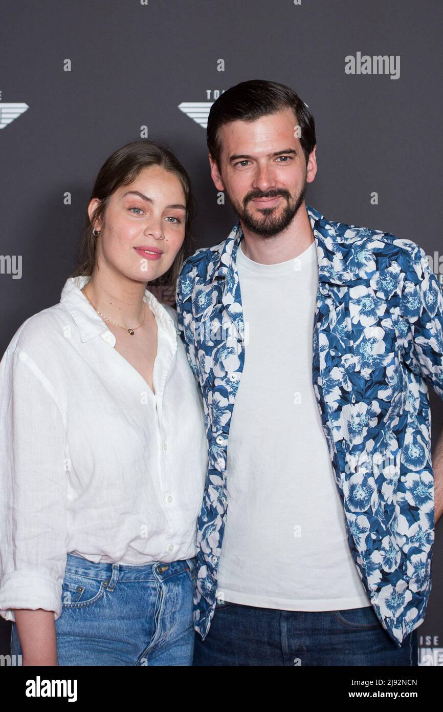 Marie-Ange Casta and her husband Marc-Antoine Le Bret attends 'Top Gun ...