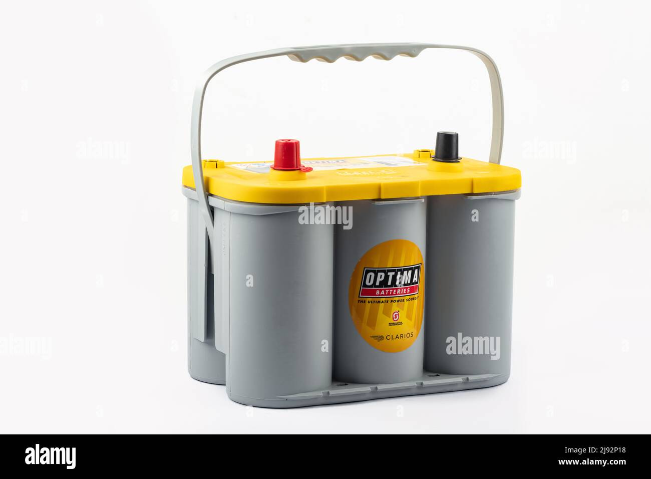 WETZLAR GERMANY 2022 04 20 Optima Yellow Top Battery. OPTIMA Batteries are High Performance Car Battery is one with premium starting power Stock Photo Alamy