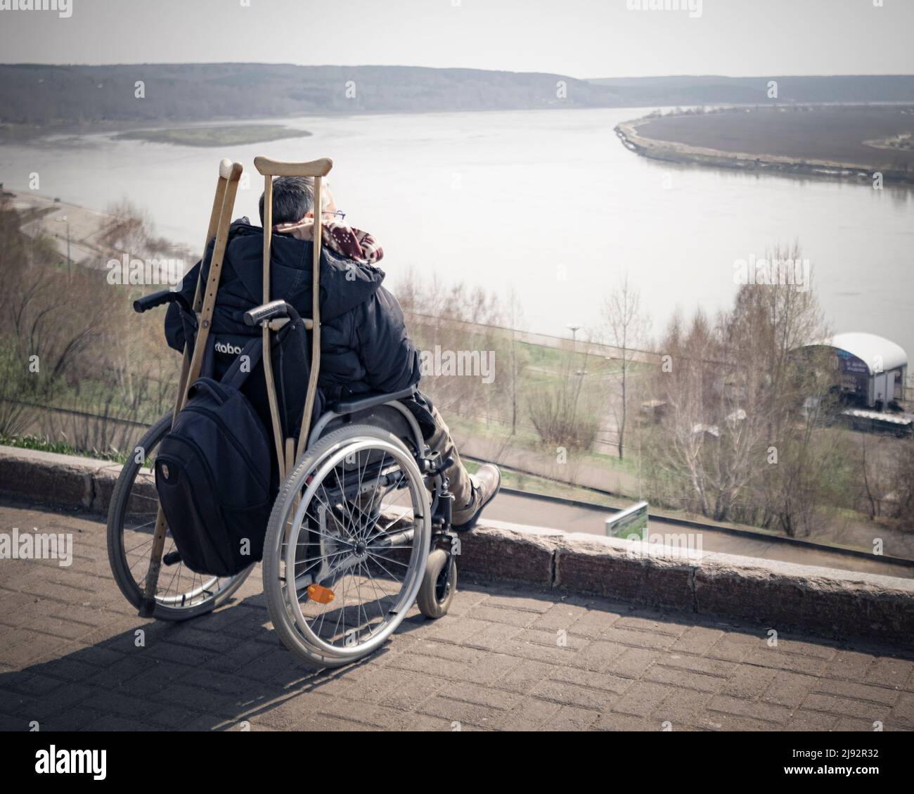 Disabled soldier in wheelchair hi-res stock photography and images - Alamy