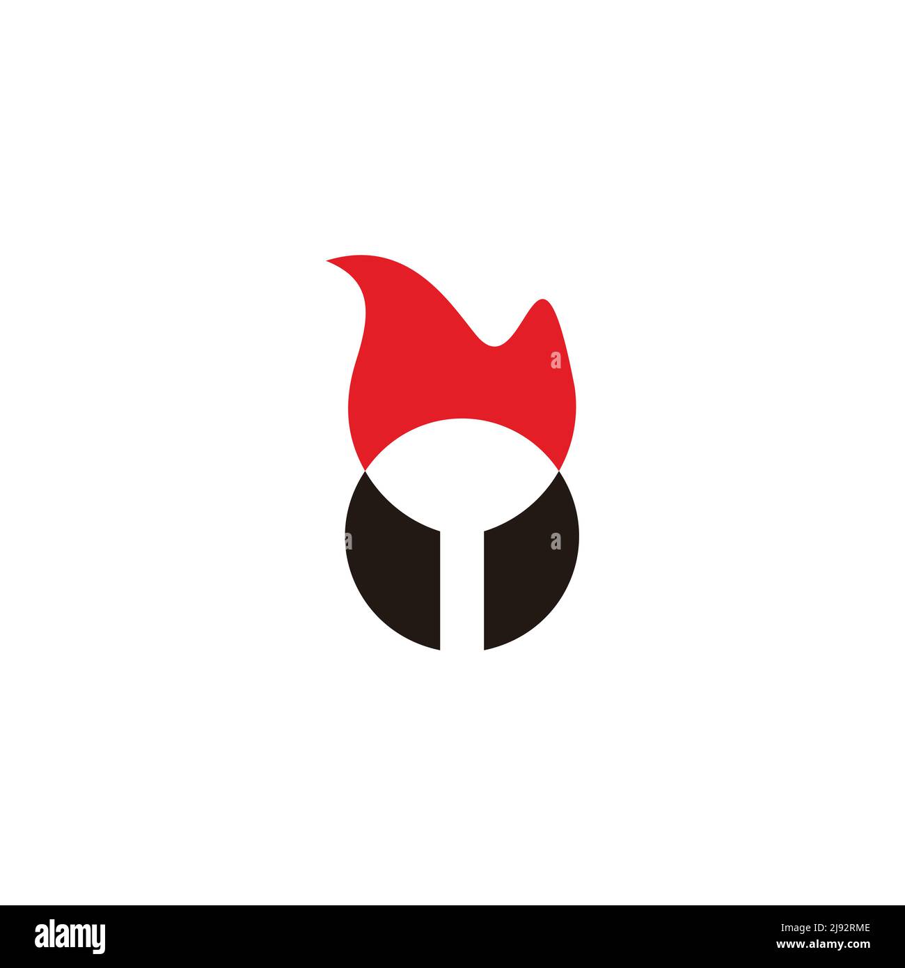 3d flat geometric shadow flame fire logo vector Stock Vector Image ...