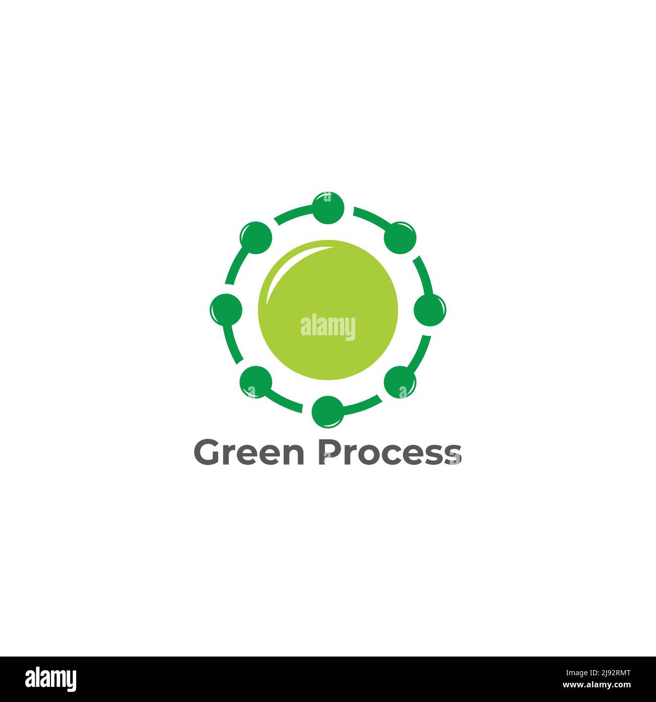 circle green process arrows natural design logo vector Stock Vector ...