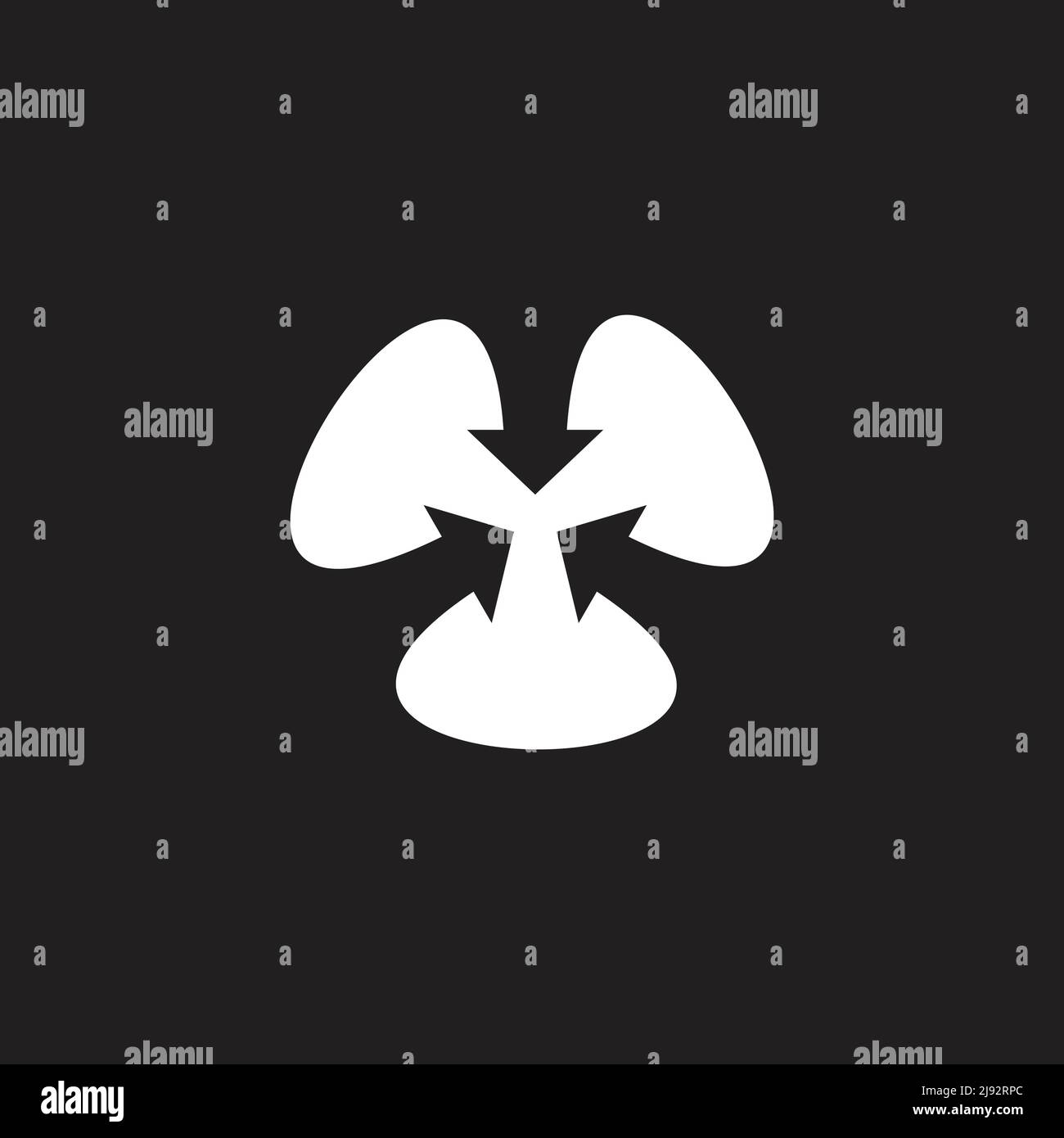 triangle swoosh arrows negative space symbol vector Stock Vector Image ...