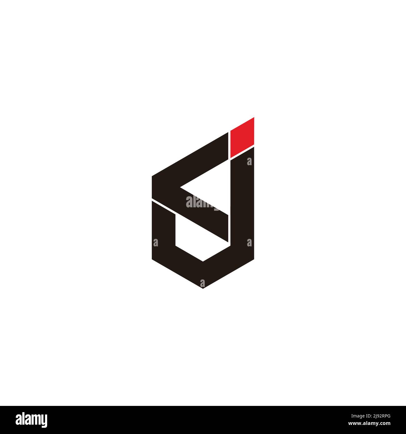 letter cj simple linked geometric line logo vector Stock Vector Image ...