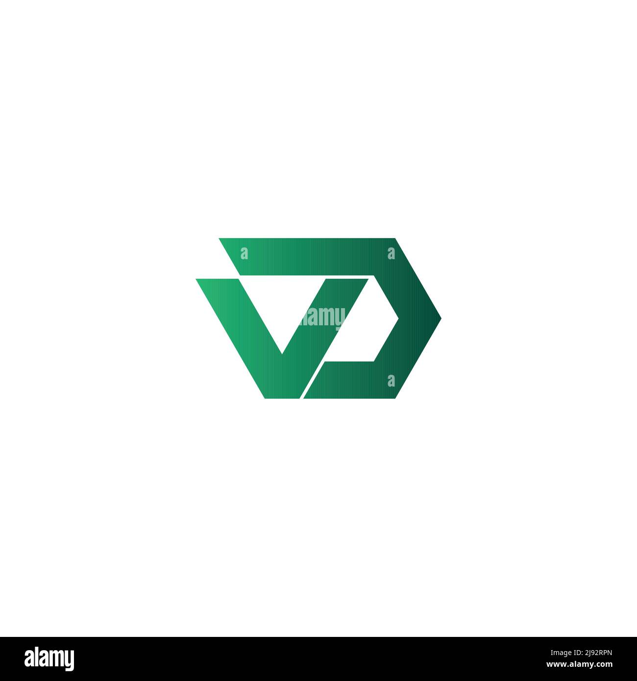letter vd simple geometric motion gradient logo vector Stock Vector ...