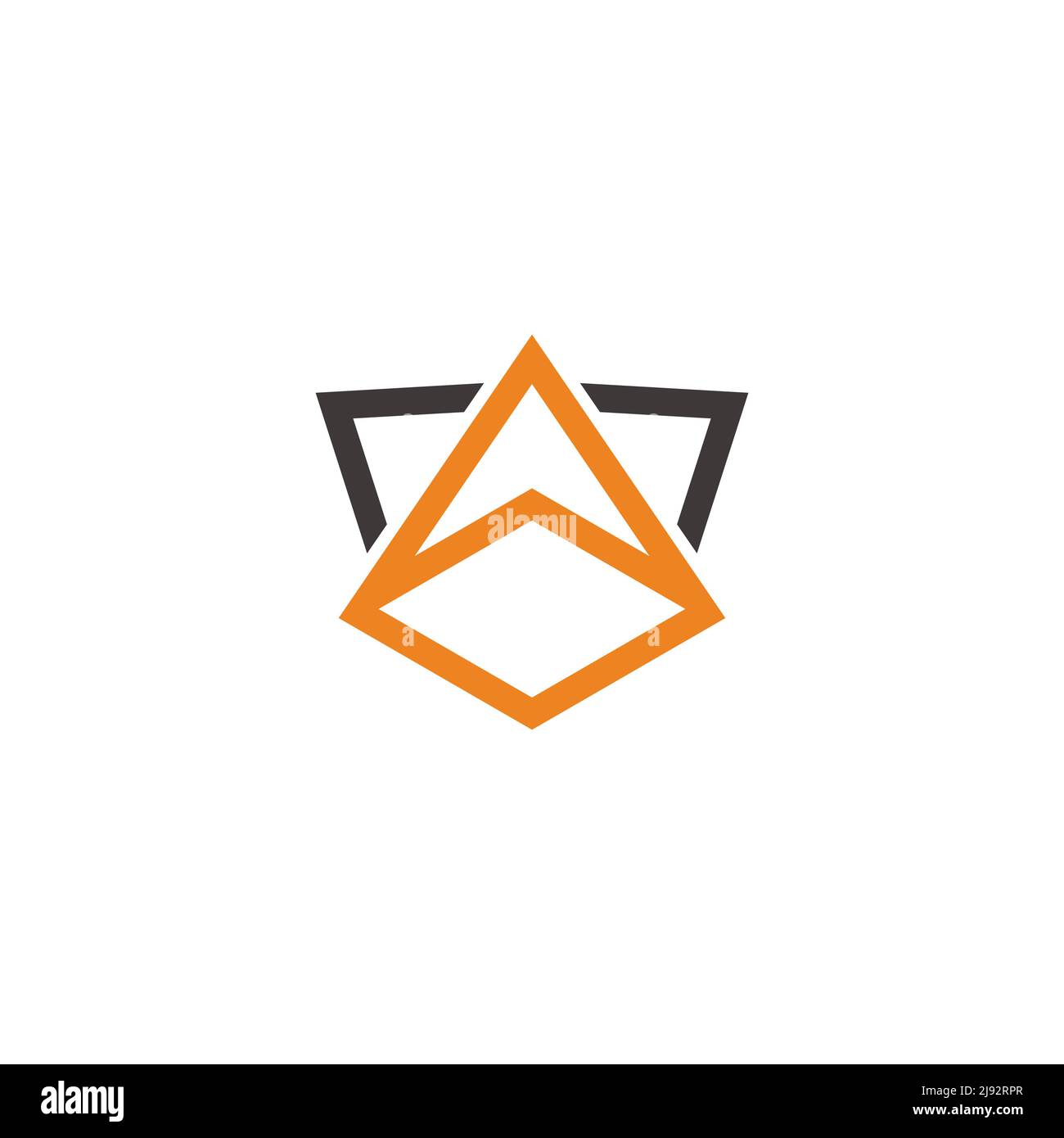 prism arrow simple geometric polygon logo vector Stock Vector Image ...