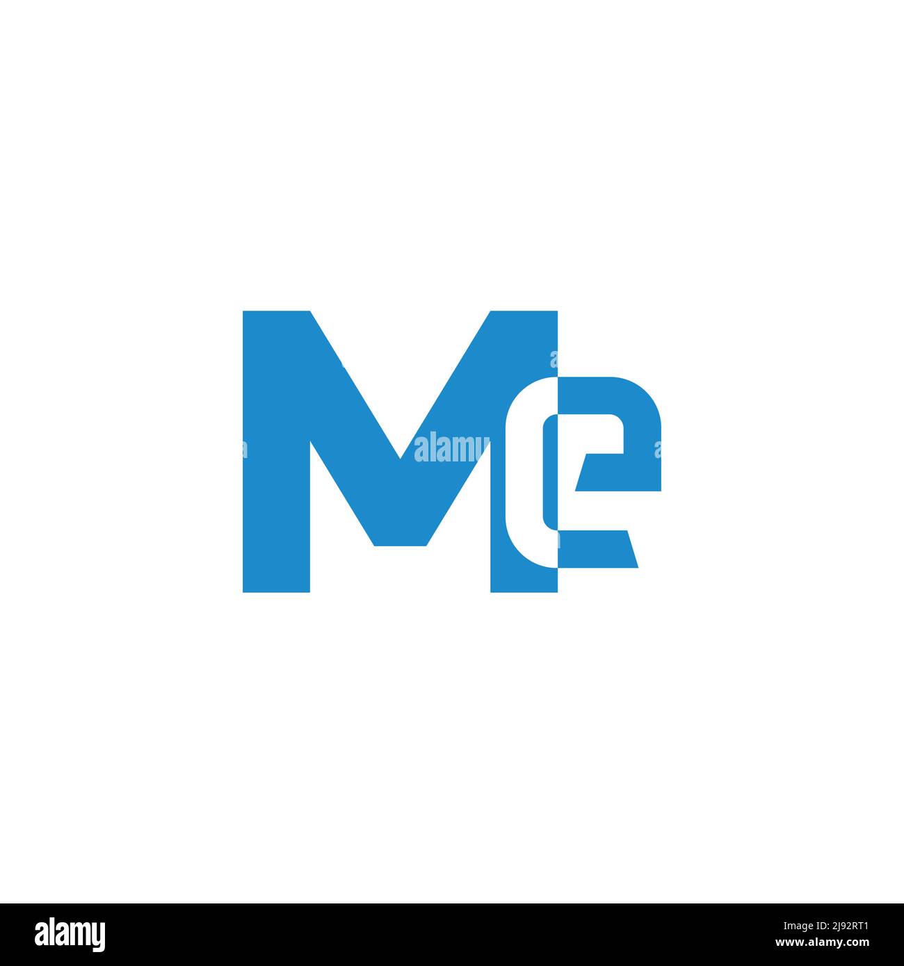 letter me simple geometric negative space logo vector Stock Vector ...