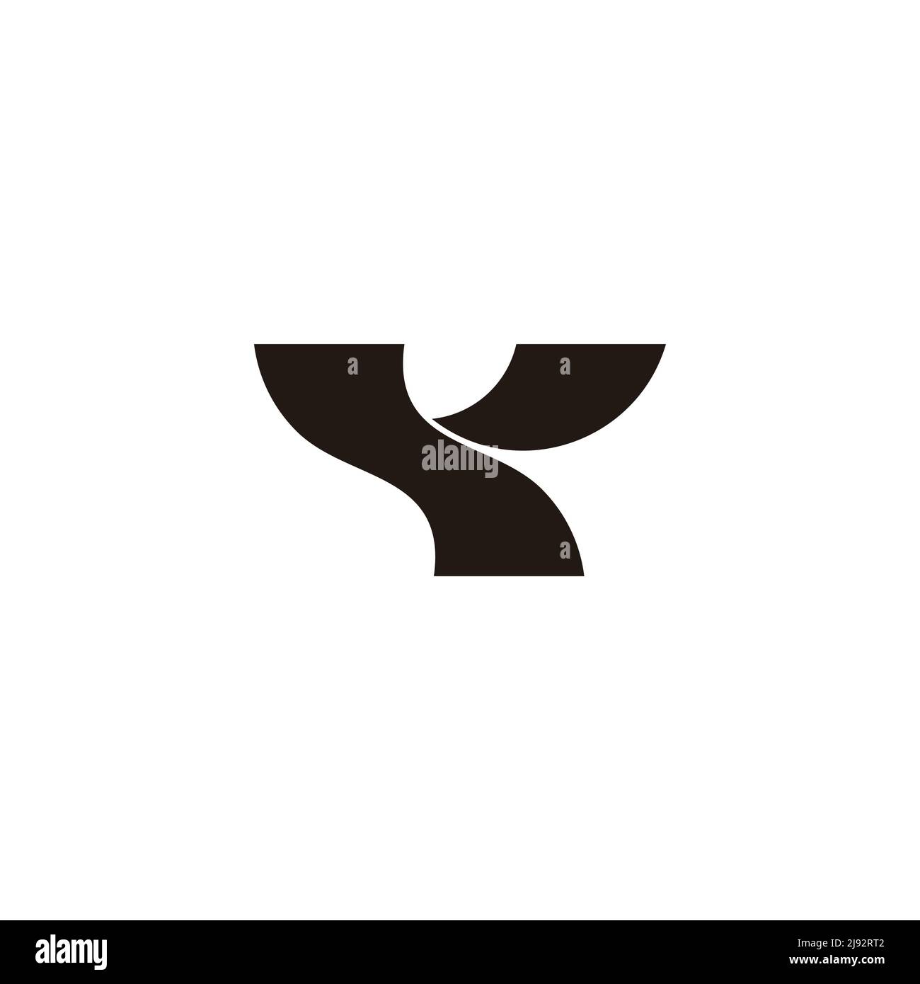 letter y simple curves ribbon paper design logo vector Stock Vector ...