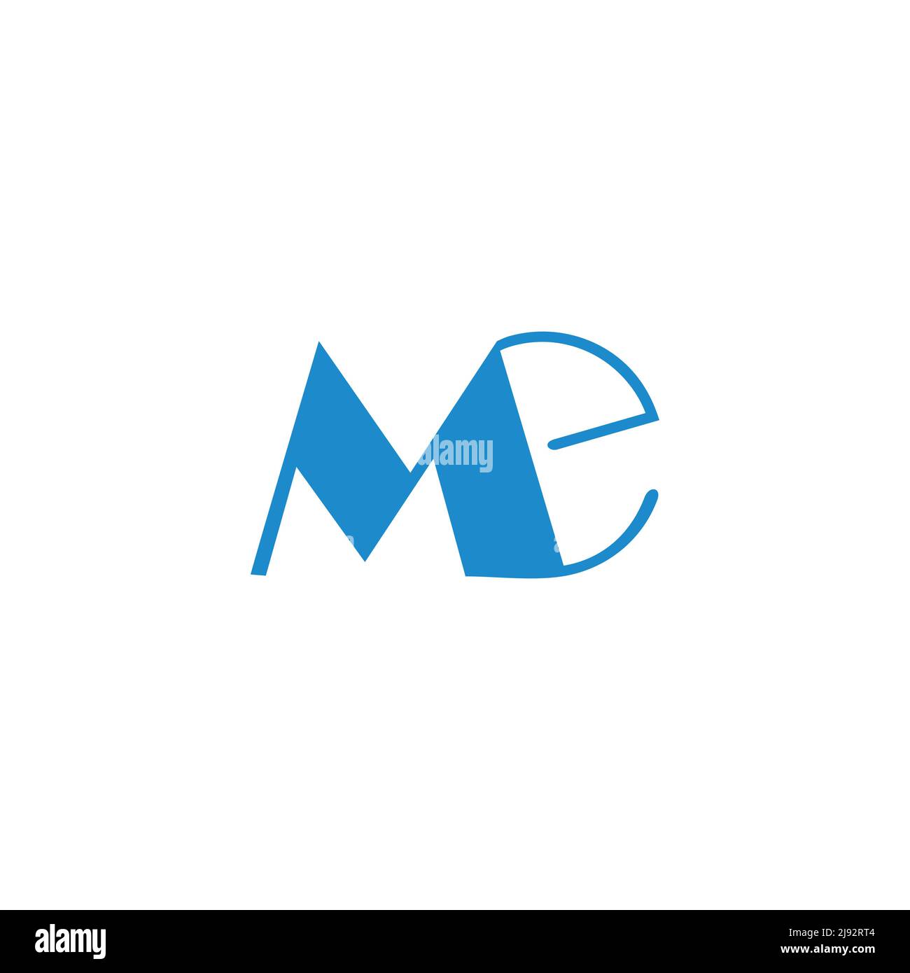 letter me em simple linked simple logo vector Stock Vector Image & Art ...