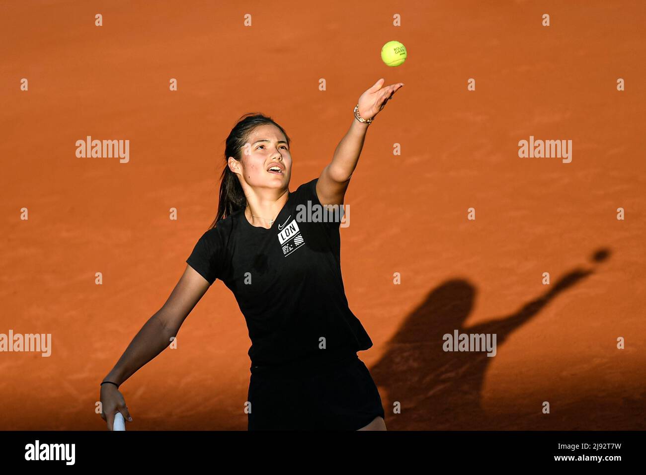 Emma Raducanu of Great Britain during the French Open (Roland-Garros ...